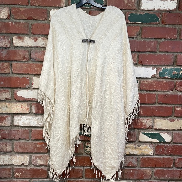 The Kooples | Accessories | Nwt The Kooples Poncho Beige With Silver ...